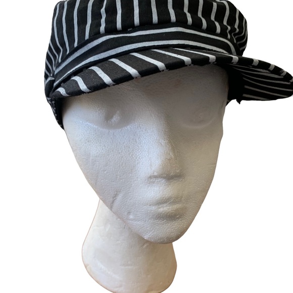 D & Y | Accessories | D Y Military Style Black White Striped Cap Hat ...